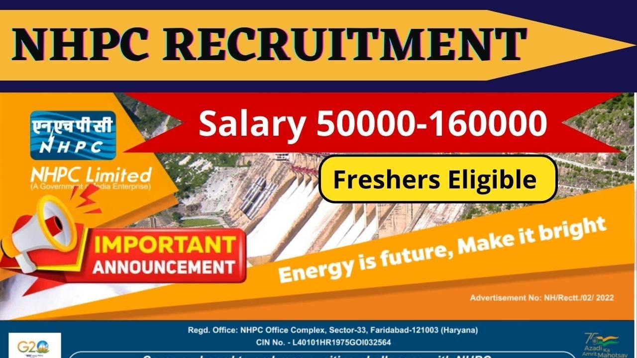 NHPC Recruitment 2022 | Salary 50000-160000 | 401 Vacancy # ...