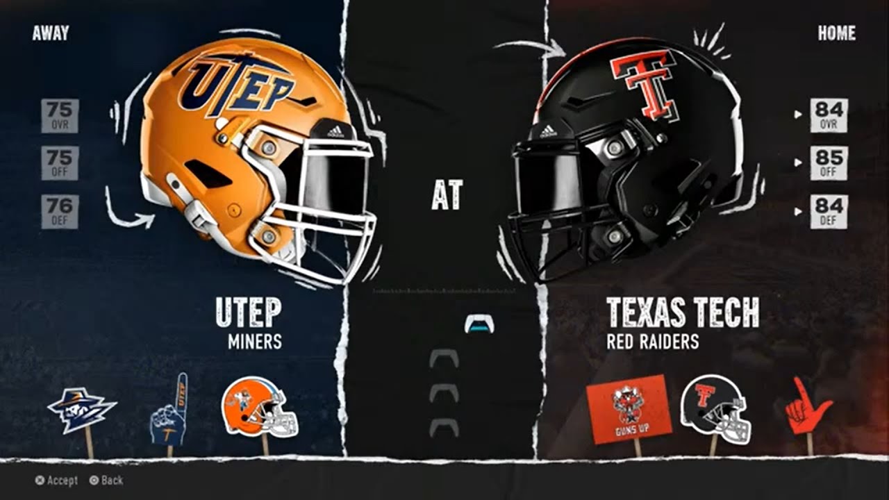 UTEP (3-6, 2-6) at Texas Tech (2-8, 1-6) (Season 1, Week 11) - YouTube