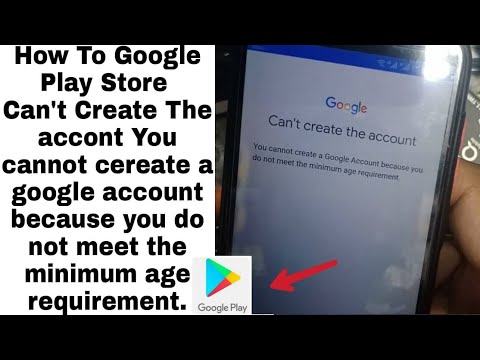 Can't Create The account You cannot create a google account because you ...