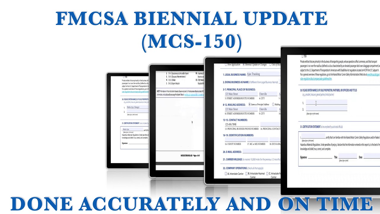 MCS 150 Update BLUE - YouTube