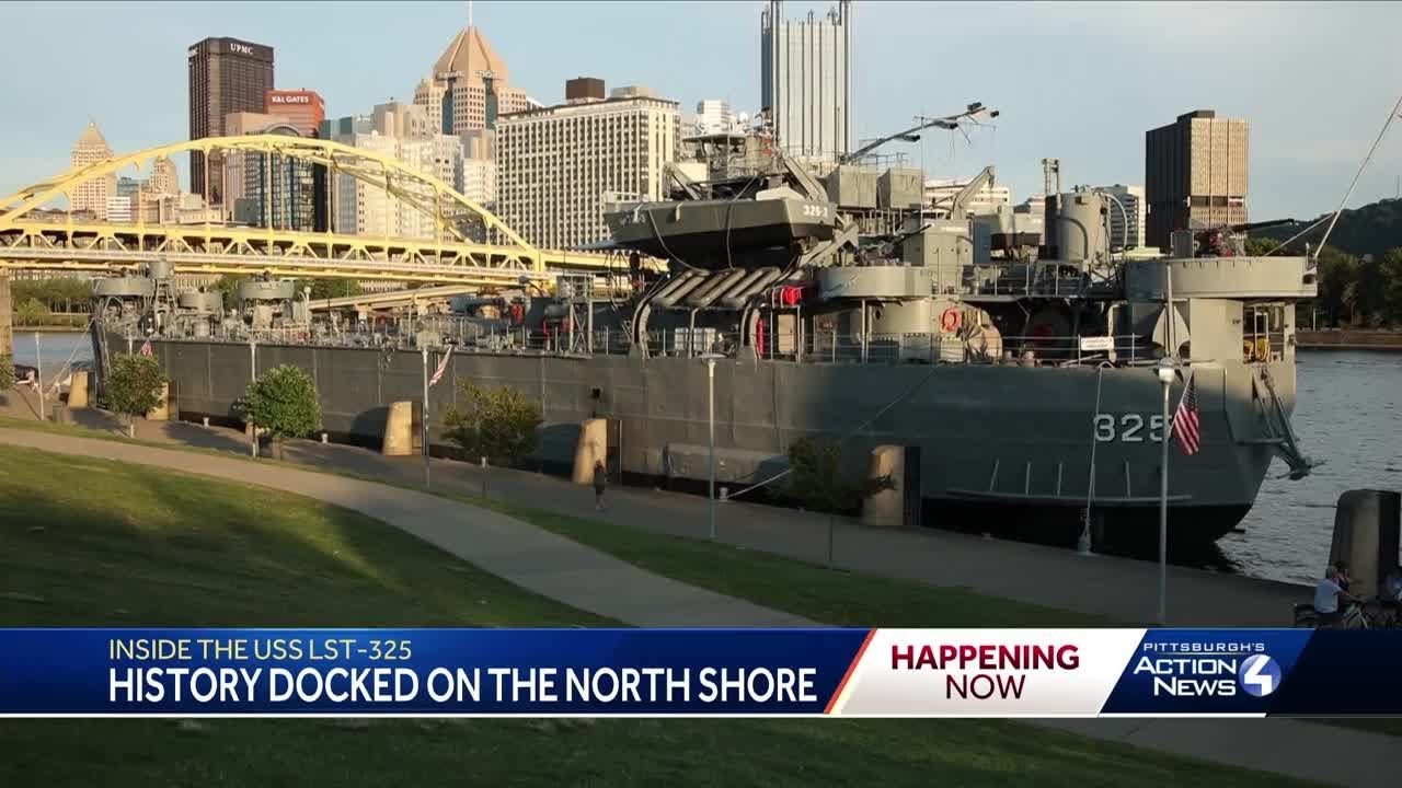 USS LST-325 docks on Pittsburgh's North Shore, open for tours - YouTube