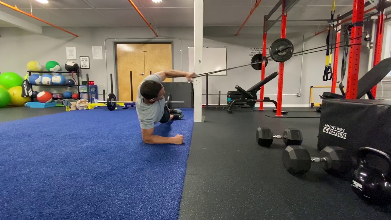 Side plank band row - YouTube
