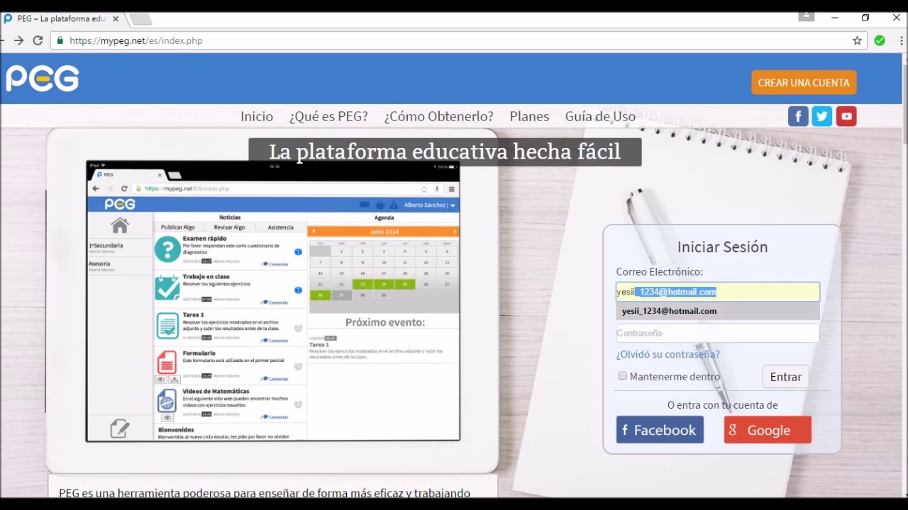 tutorial Plataforma PEG - YouTube