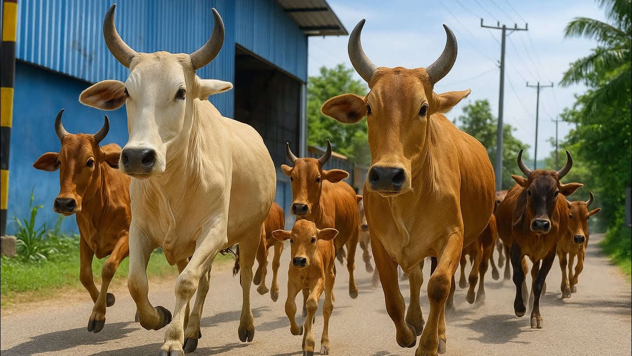 Video of Herding Dozens of Tame Cows in the Afternoon, Cows Videos, Cow ...
