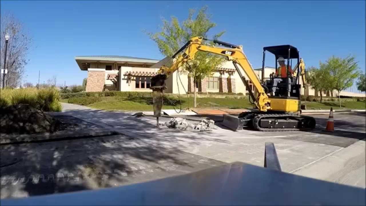 cat hydraulic breaker - YouTube