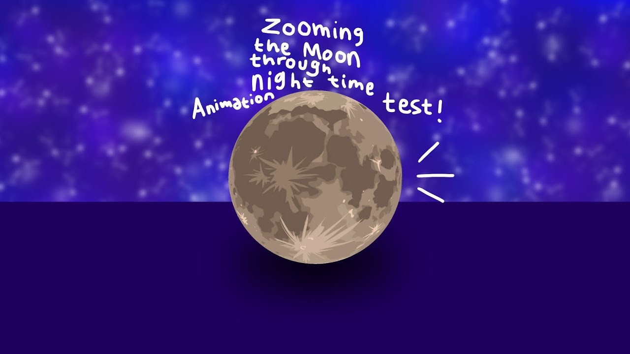 Zooming the Moon through night time animation test - YouTube