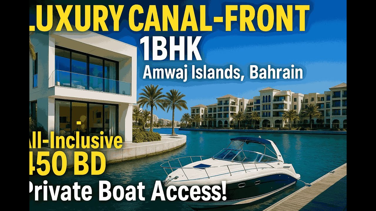 🏡 LUXURY CANAL-FRONT 1BHK | Amwaj Islands, Bahrain | All-Inclusive 450 ...