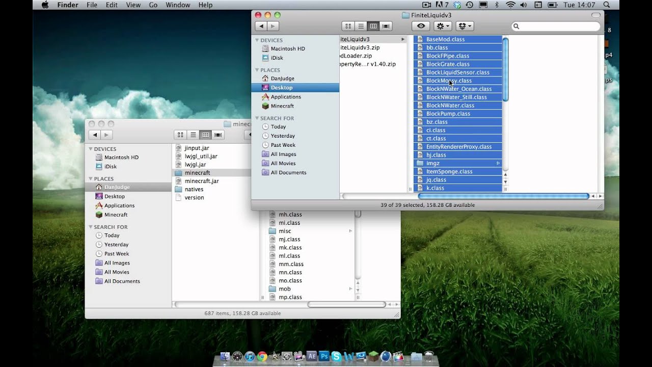 Minecraft Tuts :: Installing Mods on a Mac :: Finite Liquid - YouTube