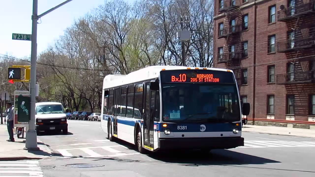 MTA New York City Bus: 2016 Nova Bus LFS #8381 on the Bx10 Bus. - YouTube