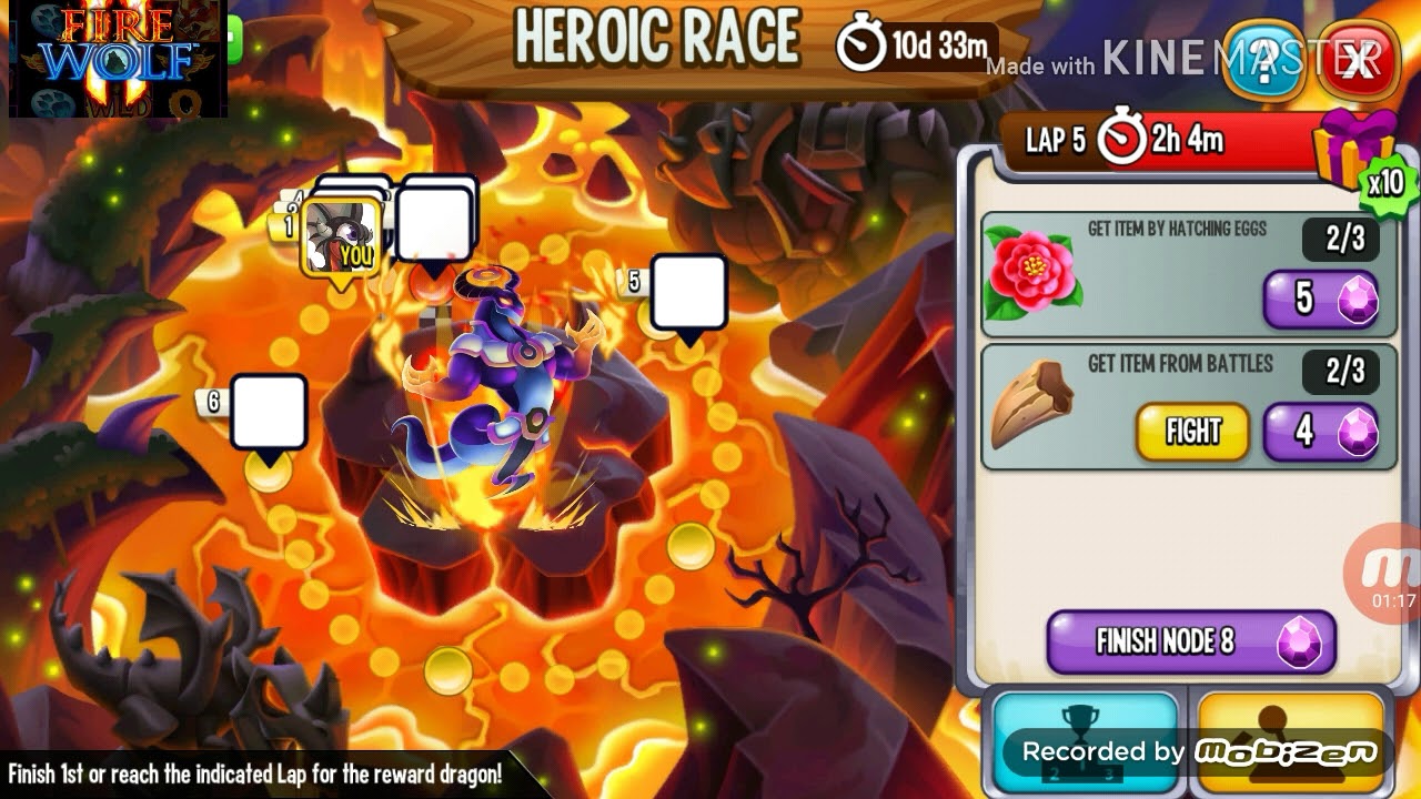 High fallen dragon race (dragon city)fire wolf - YouTube