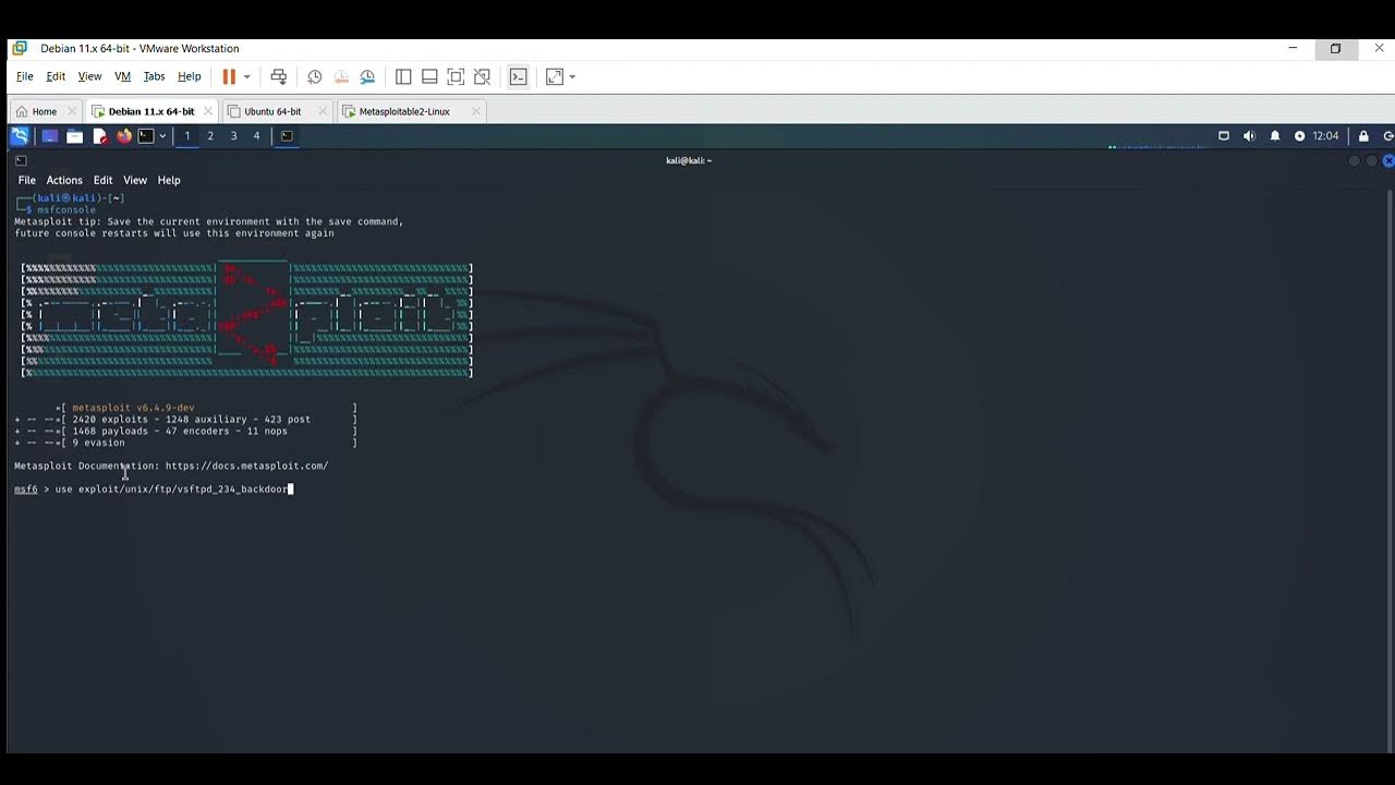 We hack vsftpd 2.3.4 with metasploit - YouTube