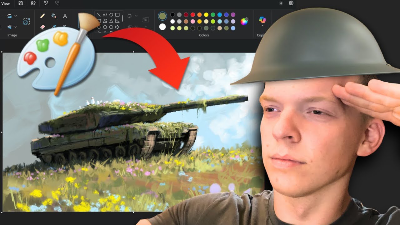 I painted a TANK in MS Paint - YouTube