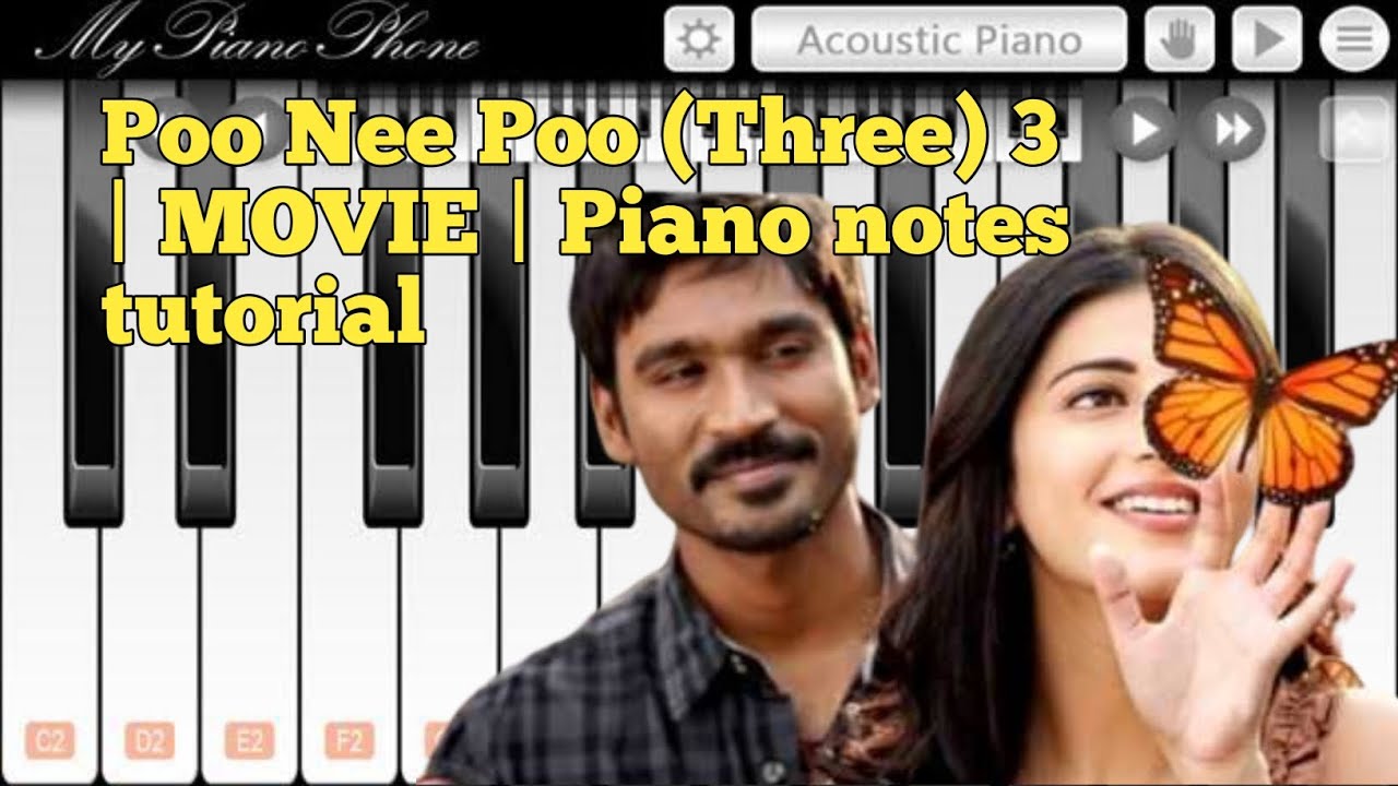 PO NEE PO ( Three ) 3 | MOVIE PIANO NOTES Tutorial Easy piano notes ...