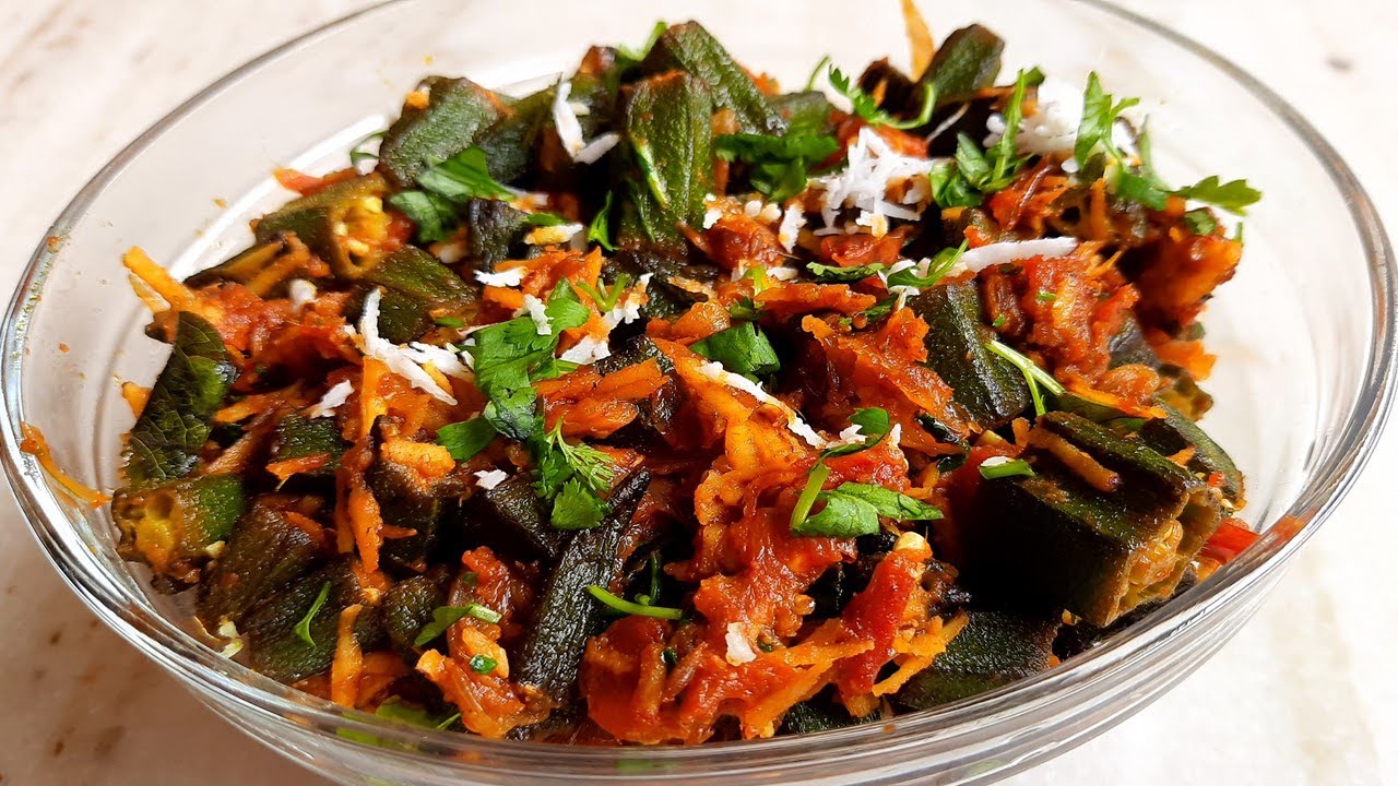 Bhindi Fry, Bhendi Masala, Okra Fry Subji, Ladyfinger Sabji, Bhendichi ...