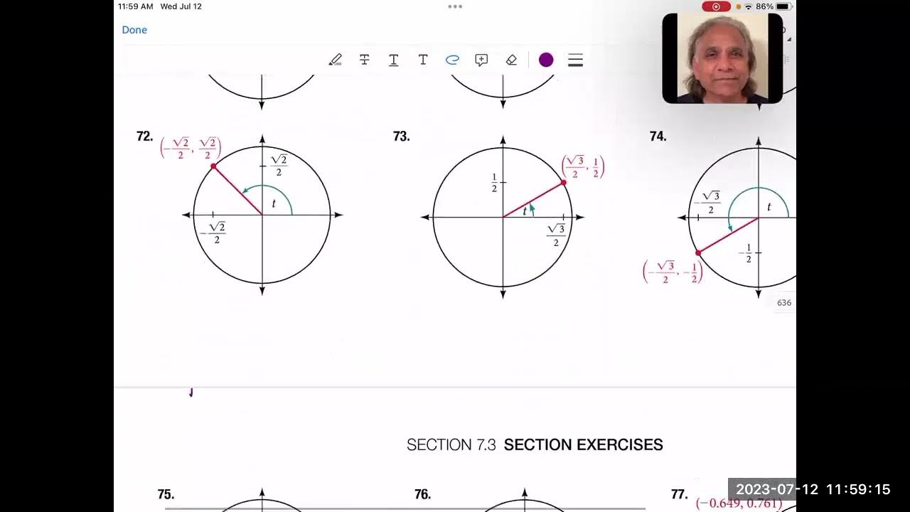 Unit Circle: Domain and Range, Reference Angle (OpenStax Section 7.3) - YouTube