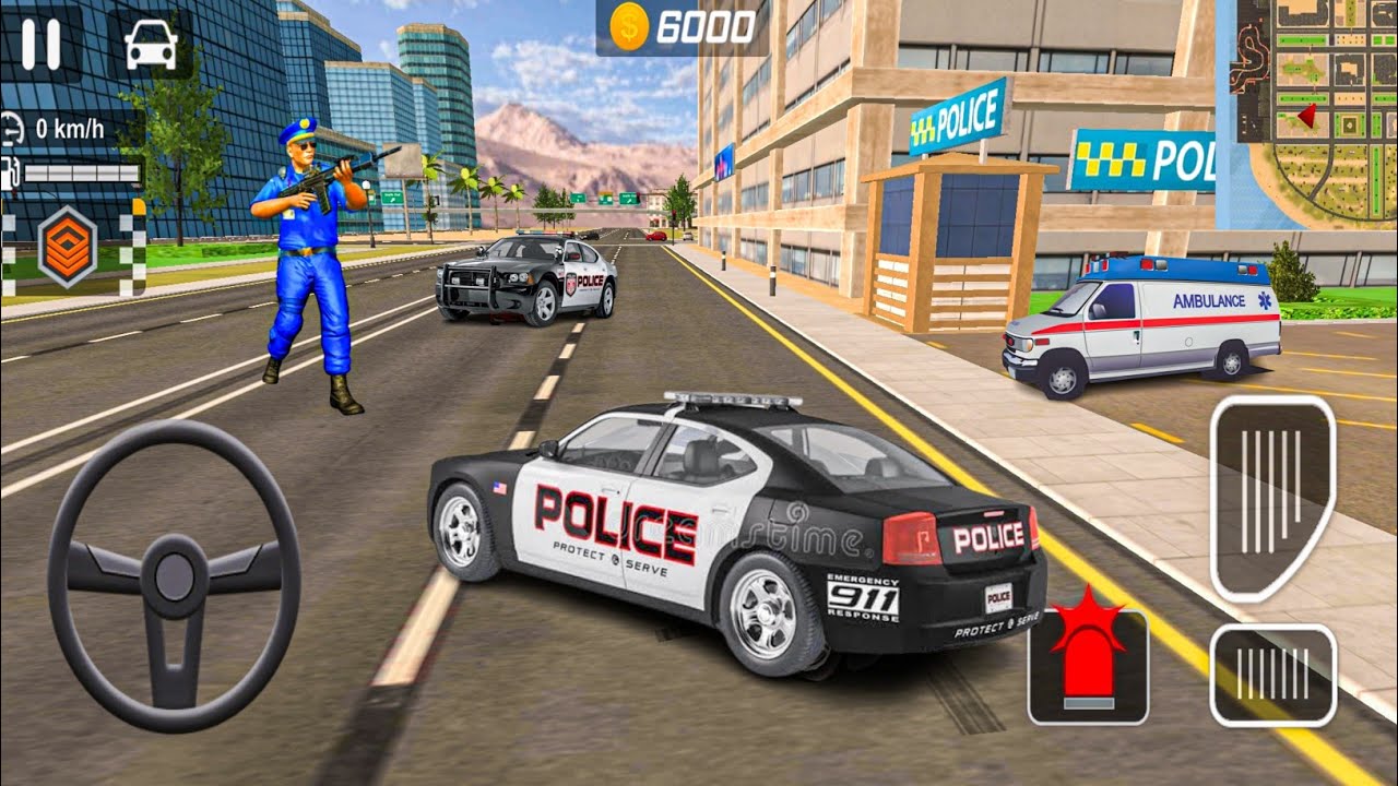 Police Hot Pursuit Chase Police Car Driving Simulator Mobile Games