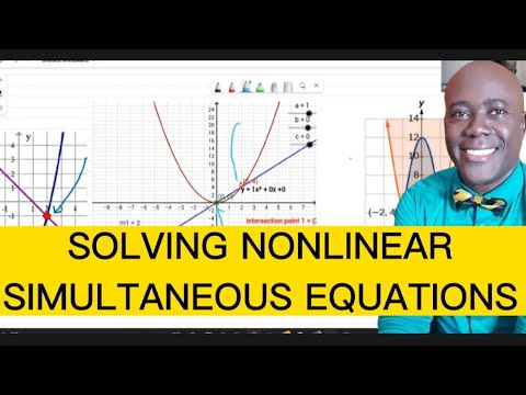 Nonlinear Simultaneous Equations #dellymathsconcepts #addmaths #algebra ...