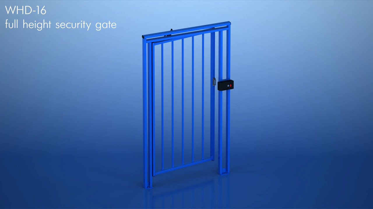 WHD-16 full height security gate - YouTube