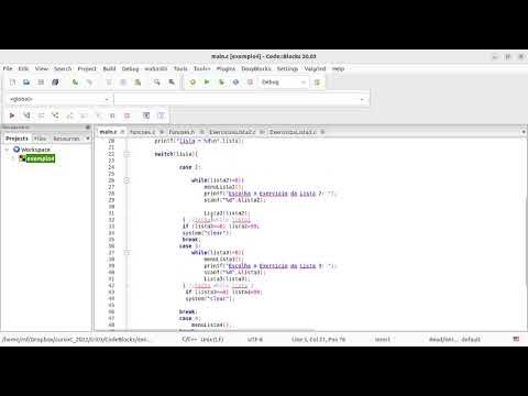 Lista 2, Exercícios 6 e 7 usando o Code Blocks - YouTube