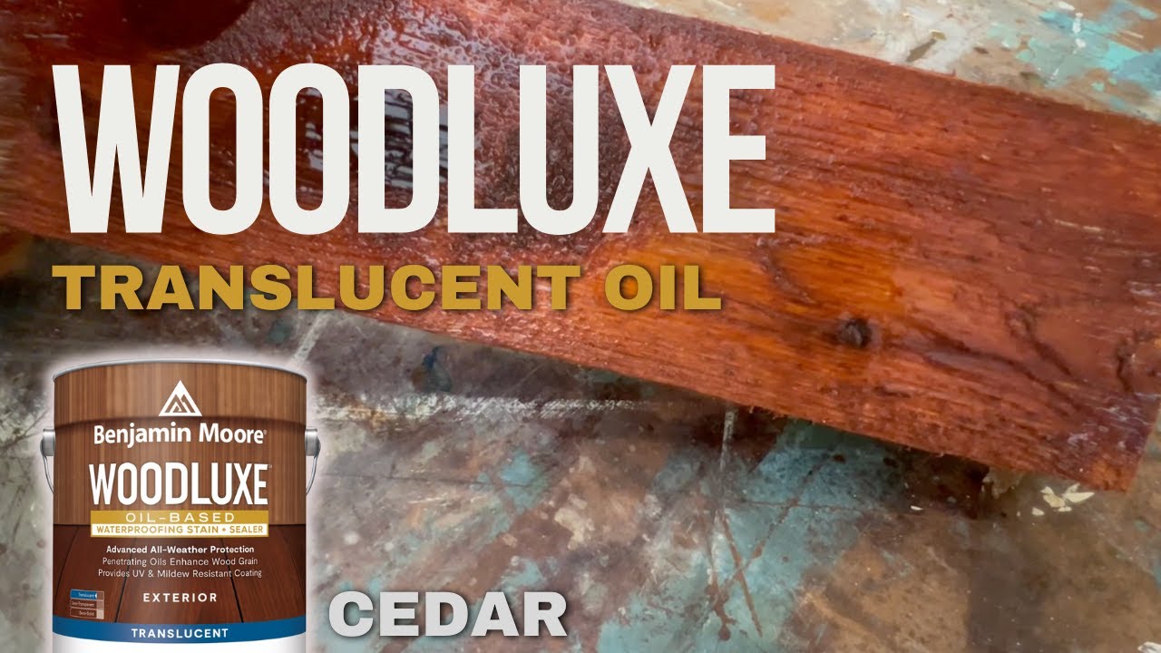 WOODLUXE Translucent Oil Stain by Benjamin Moore in CEDAR Applied to ...
