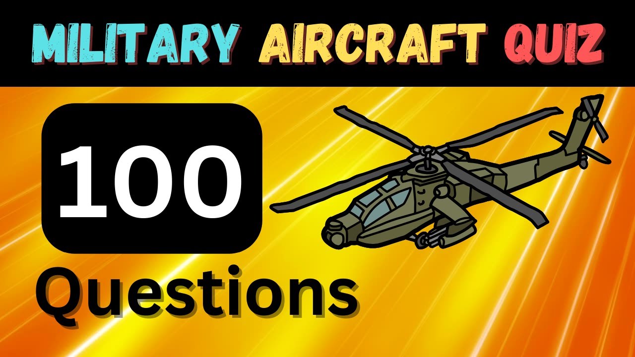 Military Aircraft Quiz: 100 MCQ Questions to Test Your General ...