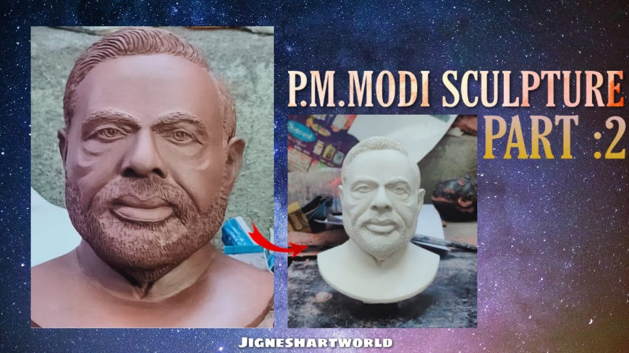 PM NARENDRA MODI CLAY SCULPTURE PART 2 | MADE BY JIGNESH - YouTube