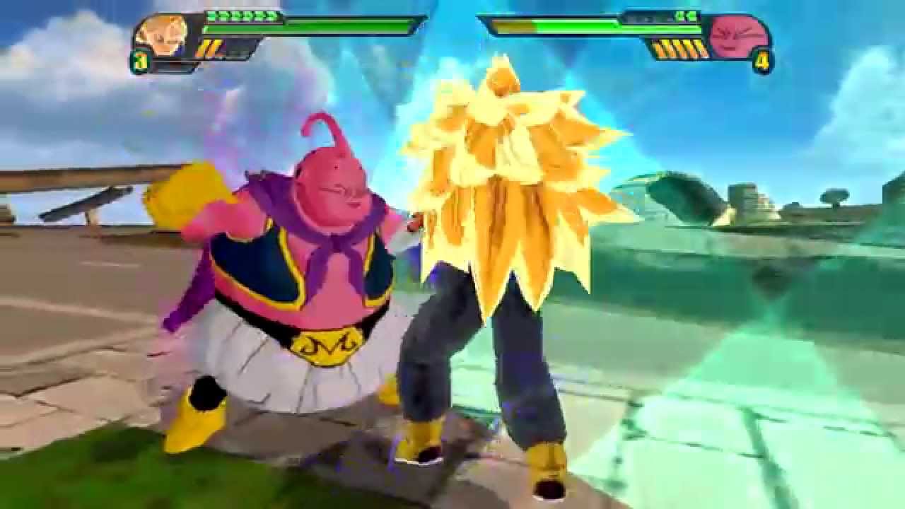 DBZ Tenkaichi 3/Sparking! METEOR Mod: SSJ3 Trunks Sword vs Majin Buu ...