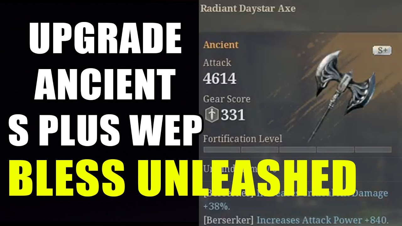 What it takes to Upgrade to Ancient 5 in Bless Unleashed - YouTube