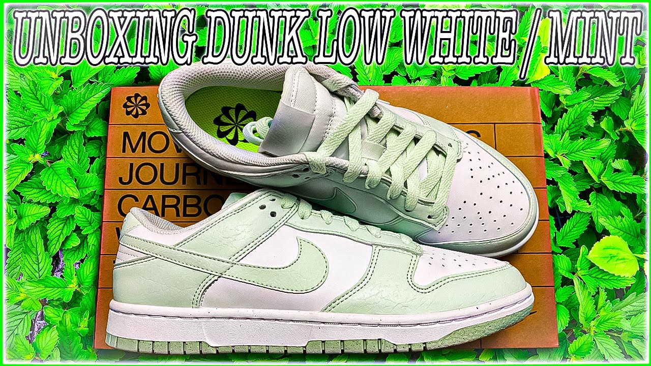 Review Nike Dunk Low Next Nature White Mint - YouTube