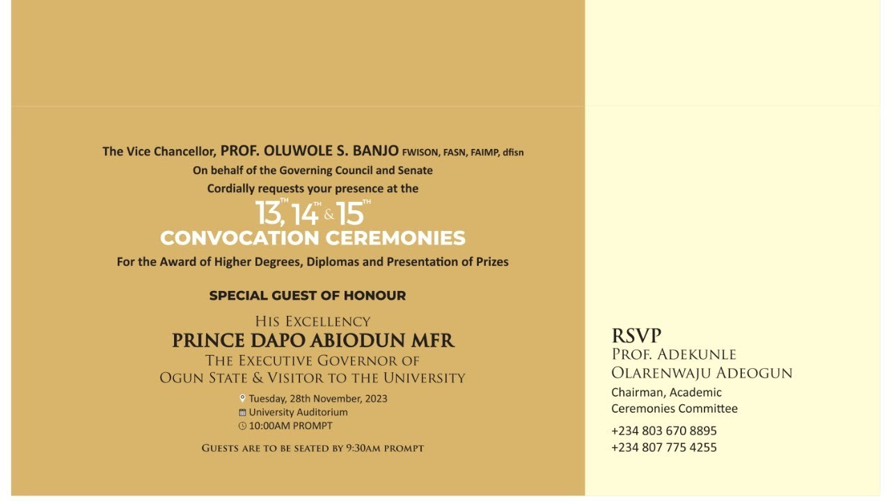 13th, 14th & 15th Convocation Ceremony for Undergraduate - YouTube