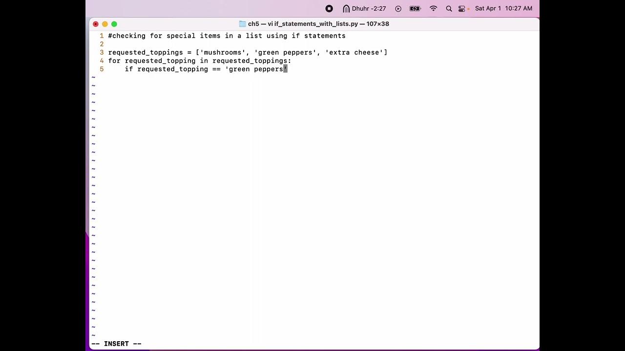 [Python] Using if statements with lists - YouTube