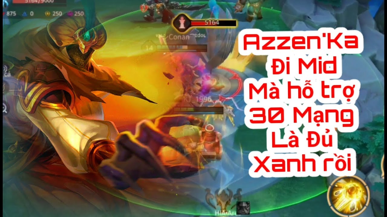 TOP Azzenka Đi Mid Mà Hỗ Trợ 30 Xác Là QUá Đủ Xanh Rồi | TOP LIÊN QUÂN ...