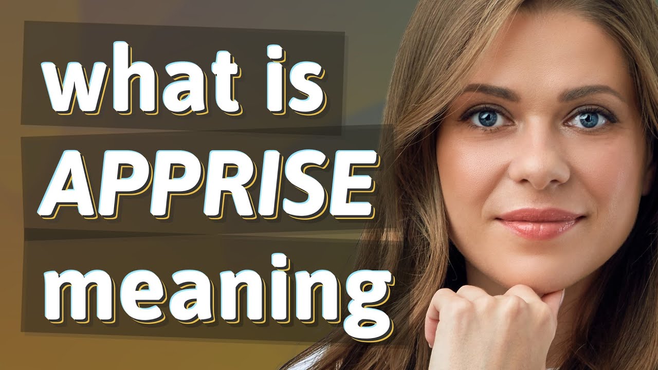 Apprise | meaning of Apprise - YouTube