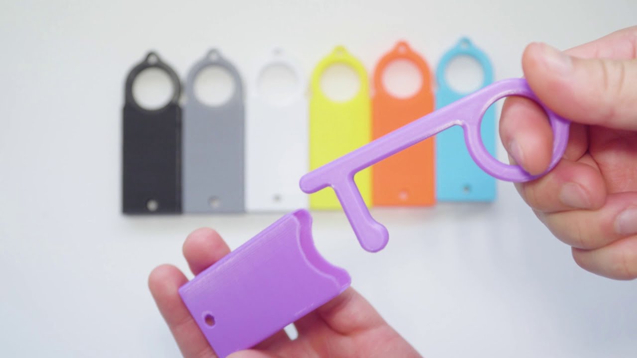 No Touch Door Opener Key Tool with Cover - Hygiene Key - YouTube