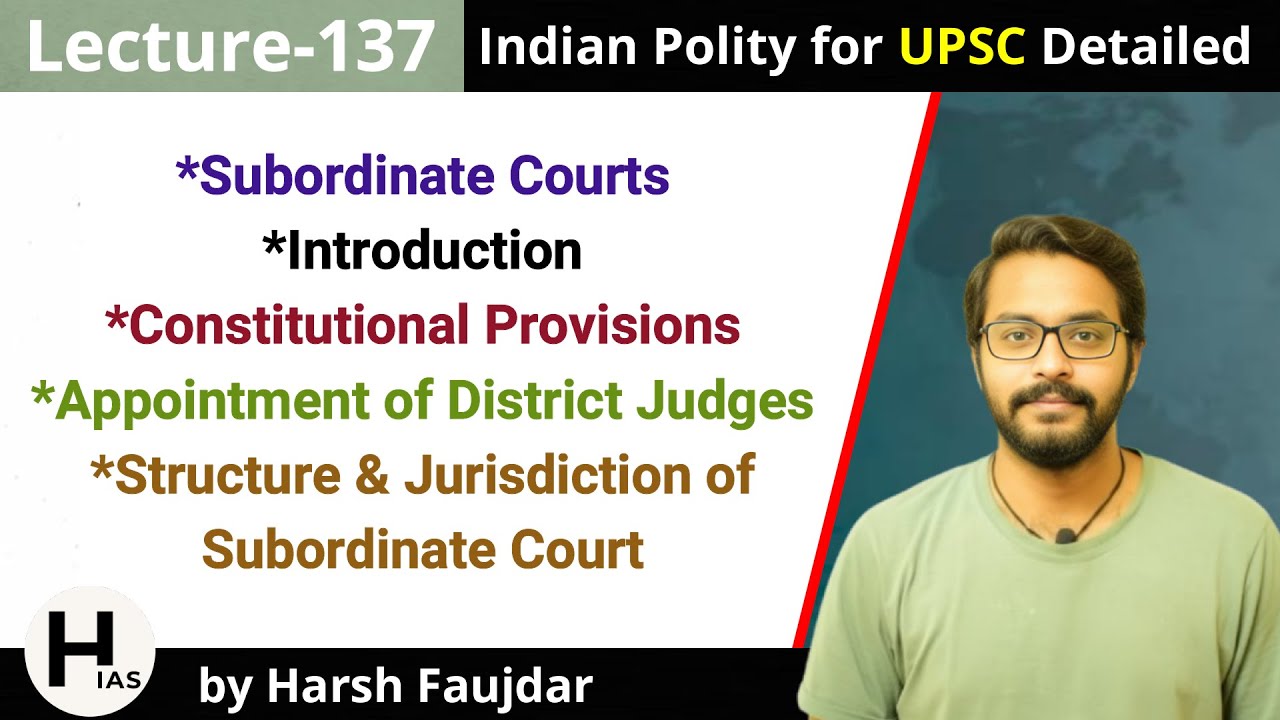 L137: Subordinate Courts Full Chapter | Appointment of District Judges ...