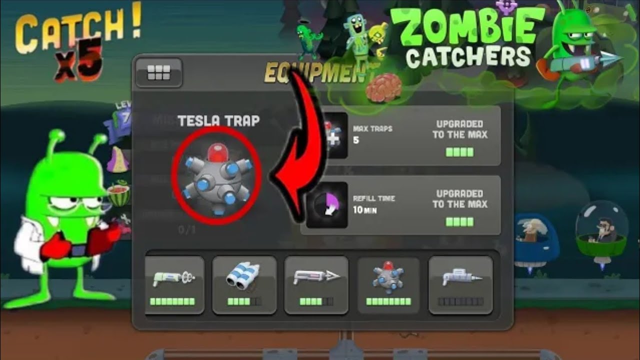 Trick Using a zombie trap using a tesla trap - YouTube