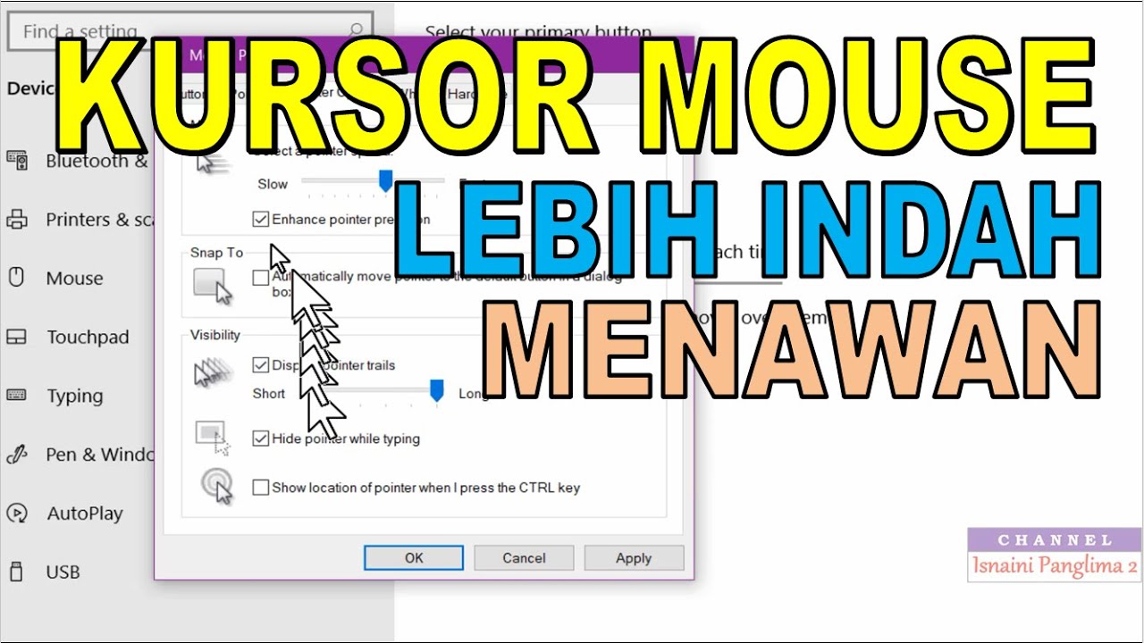 Membuat Kursor Mouse Menjadi Lebih Indah dan Menawan || Settingan Mouse ...