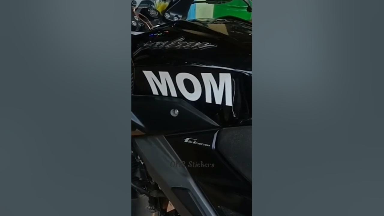 Mom & Dad bike stickers #omrstickers #trending #bikestickering #love #youtubeshorts #youtube # ...