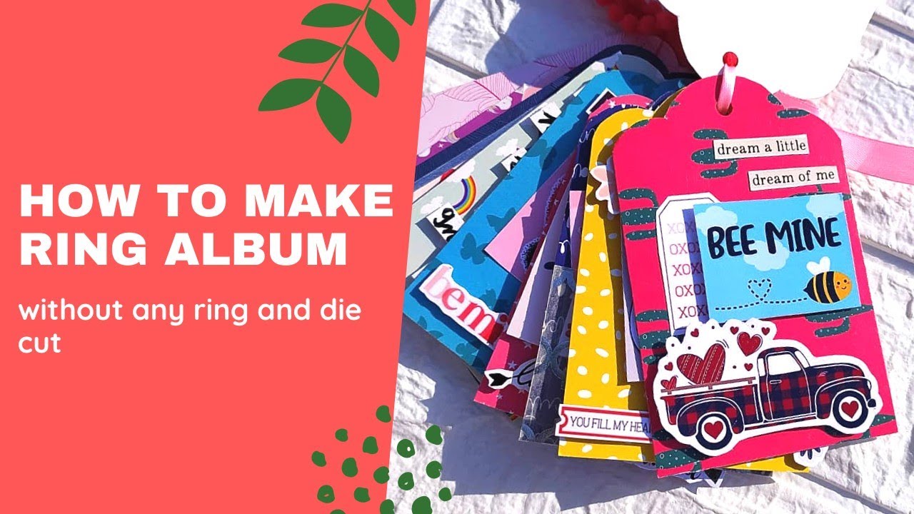how to make ring album | ring album tutorial without any die cut or ...