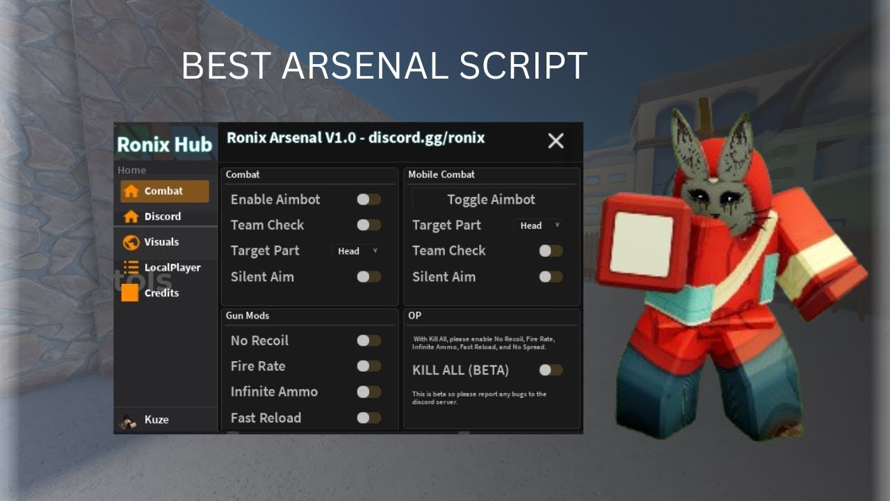 [NEW] BEST ARSENAL SCRIPT [RONIX HUB] 2025 - YouTube