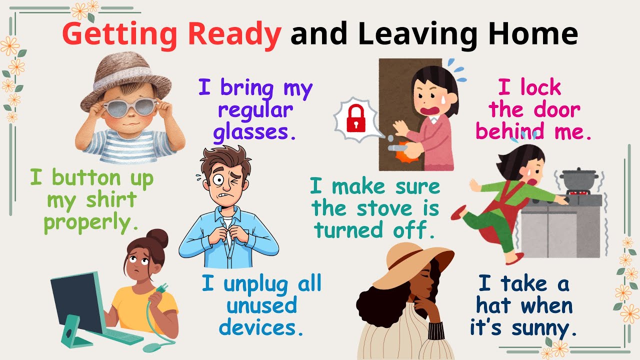 Getting Ready and Leaving Home | Spoken English for kids | Daily Use ...