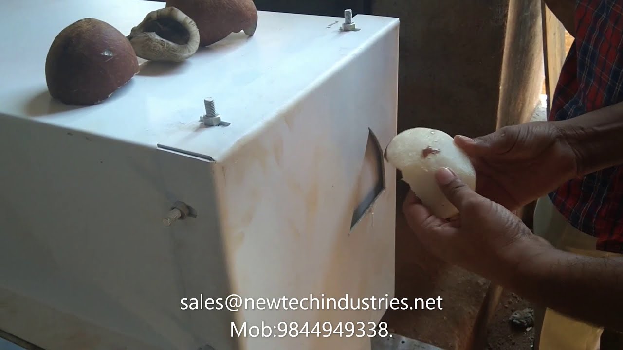 coconut paring machine - YouTube
