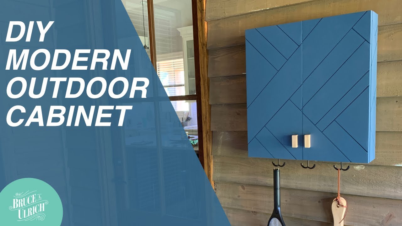 DIY Modern Outdoor Cabinet // Back Porch Ideas - YouTube