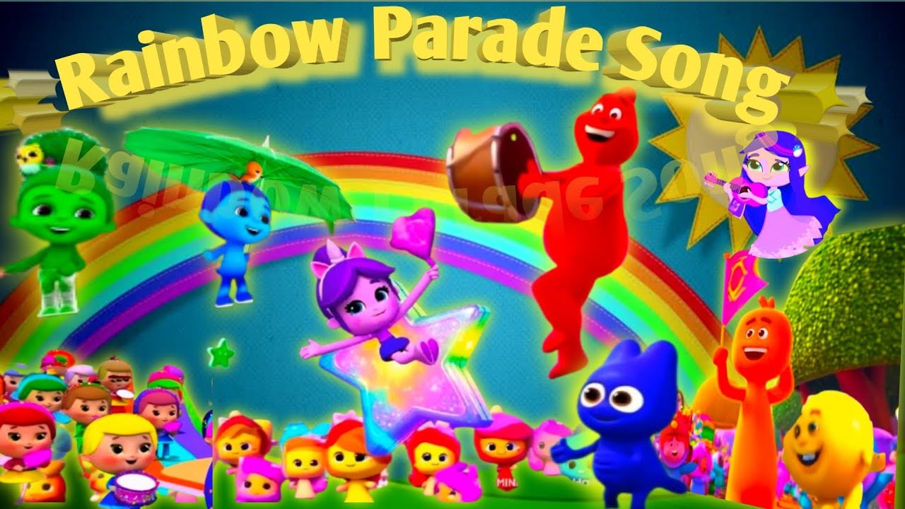 The "Rainbow Parade Song" | Learn Colors for Kids | Fun Cartoon ...