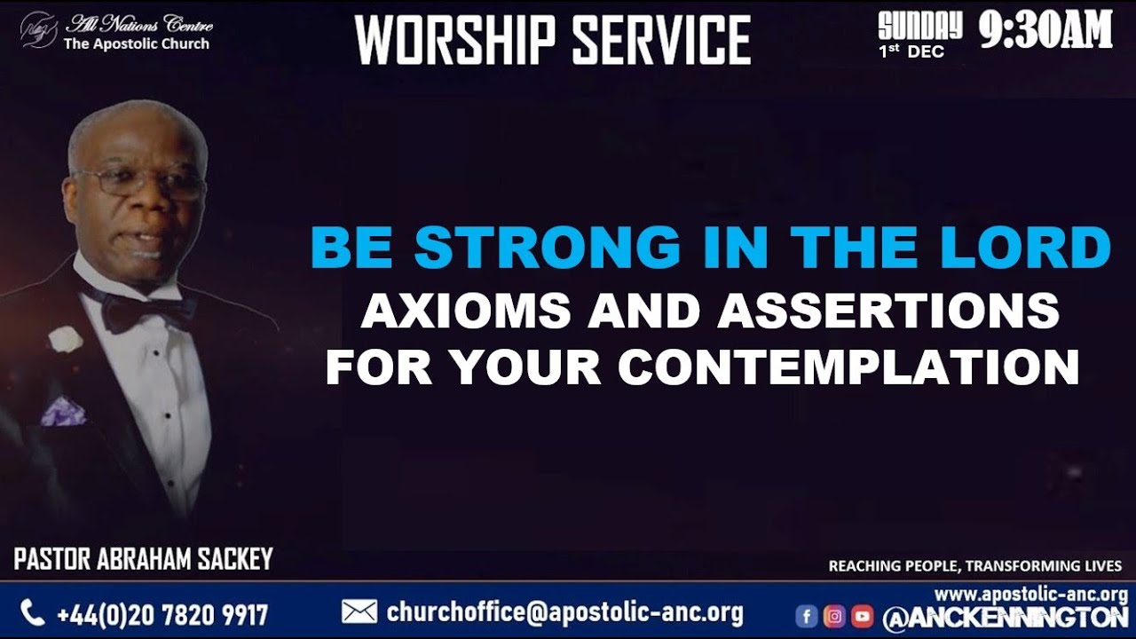 BE STRONG IN THE LORD || PASTOR ABRAHAM SACKEY - YouTube