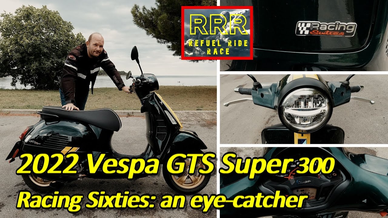 2022 Vespa GTS Super 300 Racing Sixties test ride: an eye-catcher - YouTube