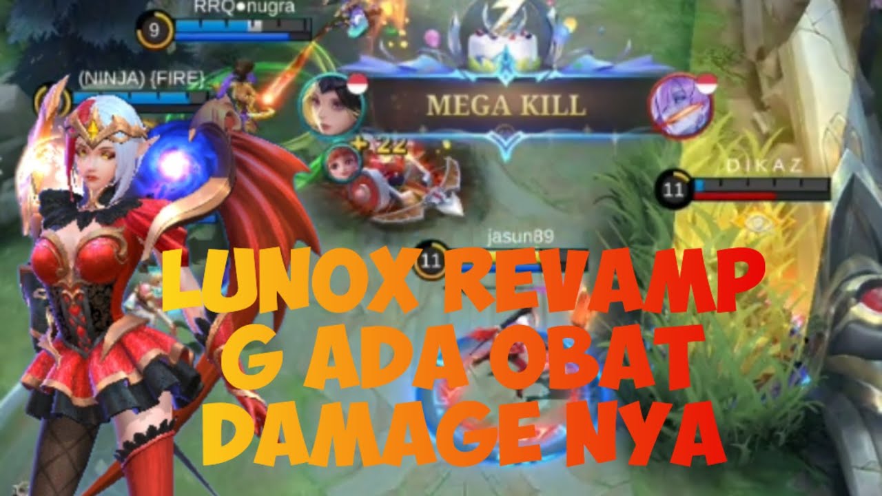 LUNOX REVAMP DAMAGE NYA G NGOTAK - GAMEPLAY MOBILE LEGENDS - YouTube