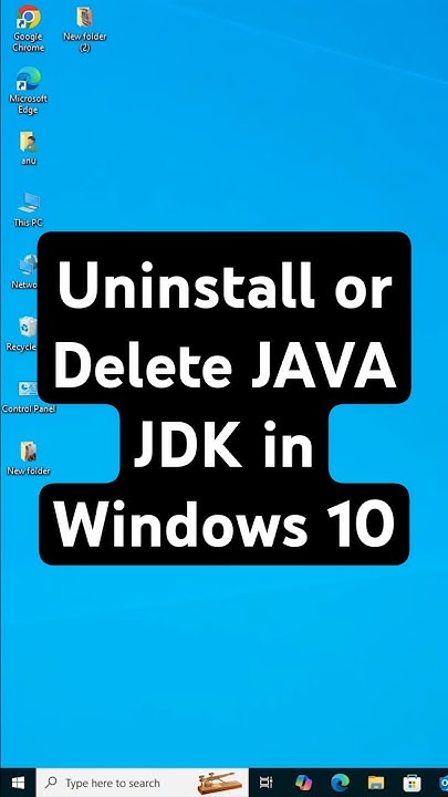 How to Uninstall or Delete JAVA JDK in Windows 10 - YouTube