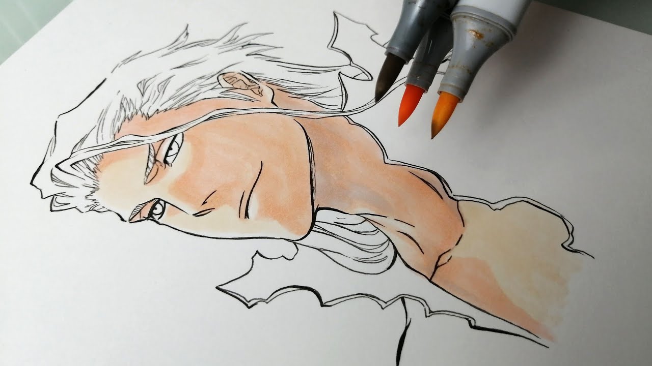 Easy Coloring with Copic Markers | Aizen Dosuke | Bleach - YouTube