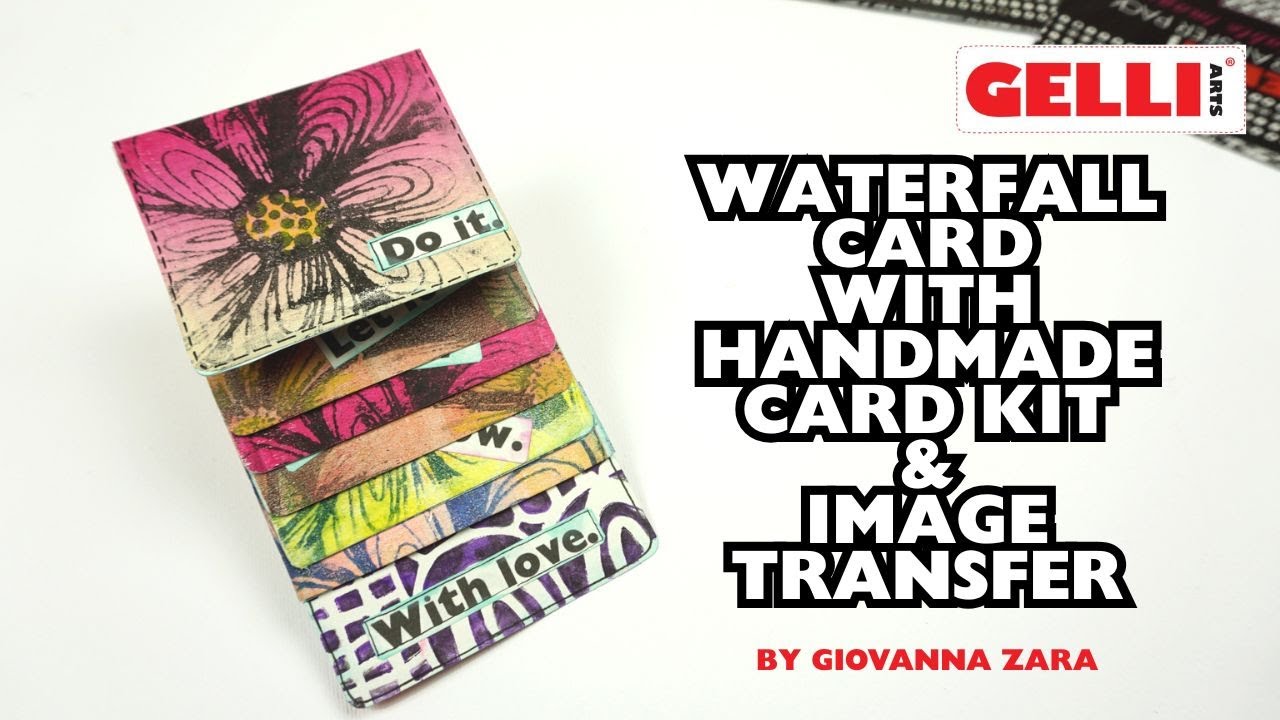 Waterfall Card and Image Transfer with Gelli Arts® Handmade Card Kit ...